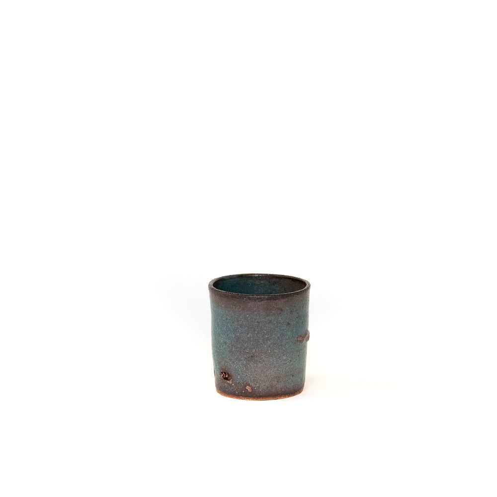 Ribbed Blue Coffee Cup – Snows Point Pottery